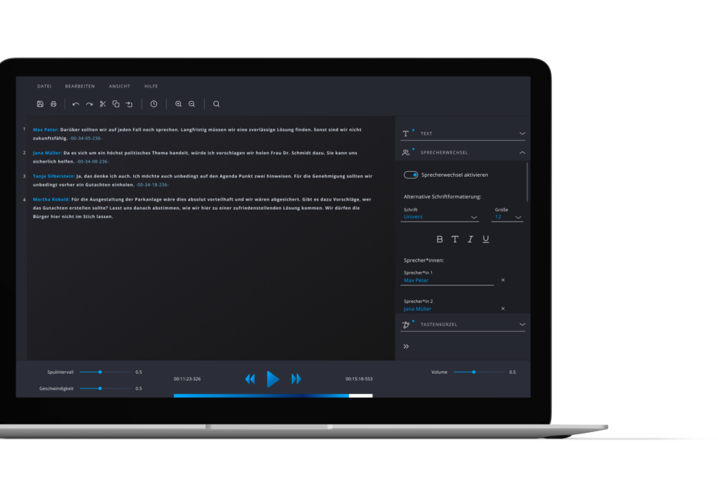 easytranscript - transcribe quickly and effectively
