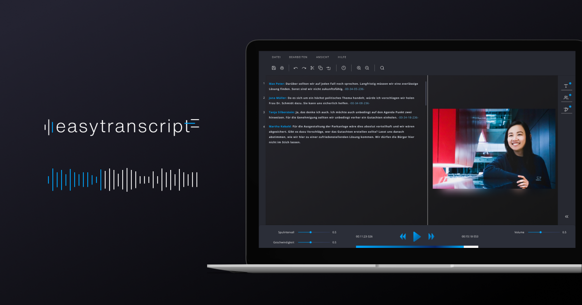 easytranscript - transcribe quickly and effectively